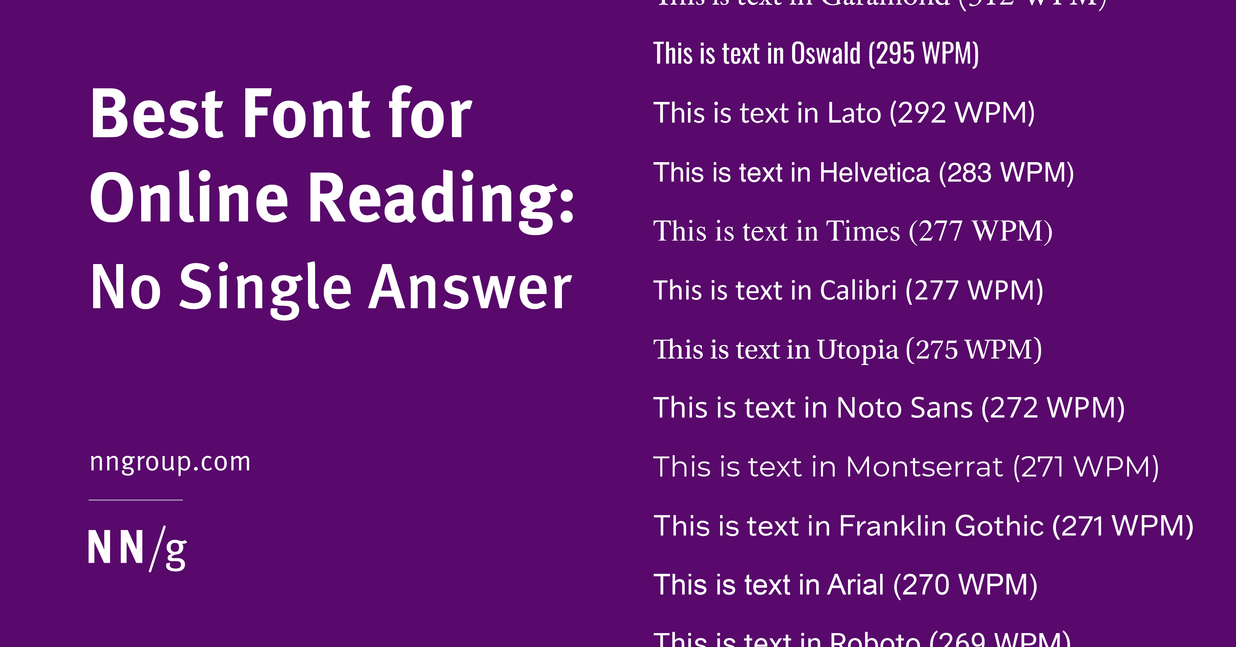 Best Font For Online Reading No Single Answer