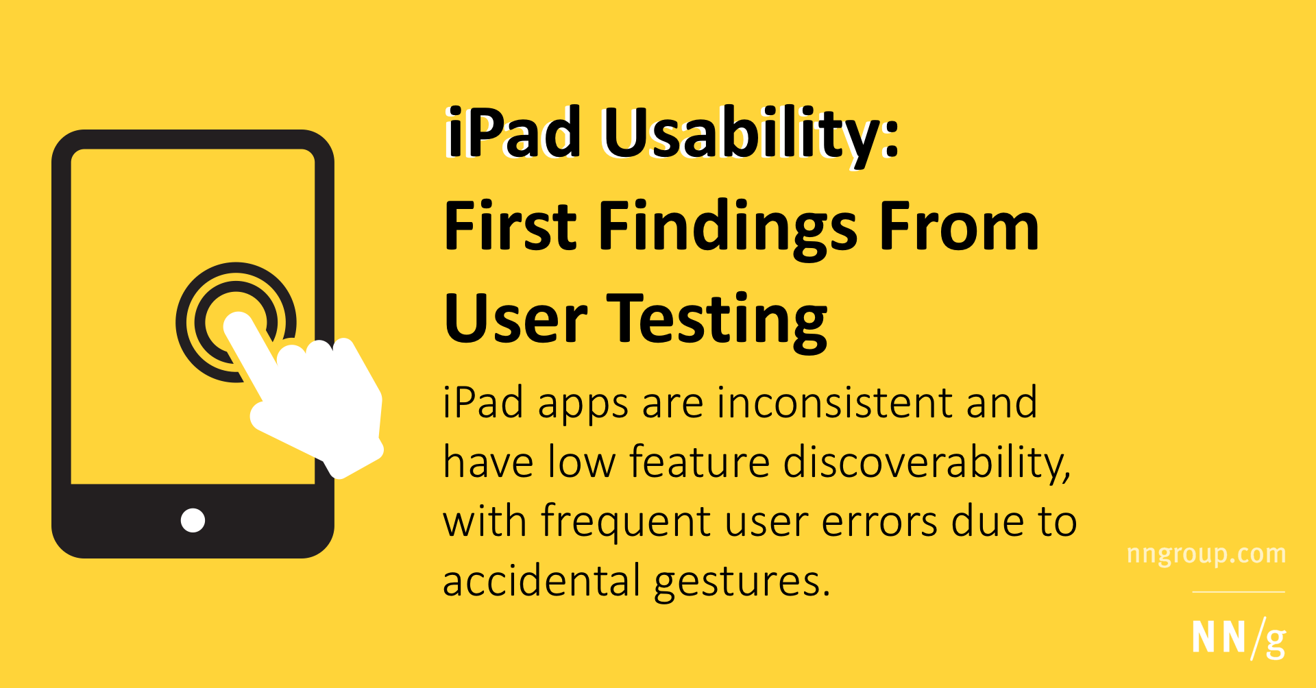 iPad Usability: First Findings From User Testing - NN/G