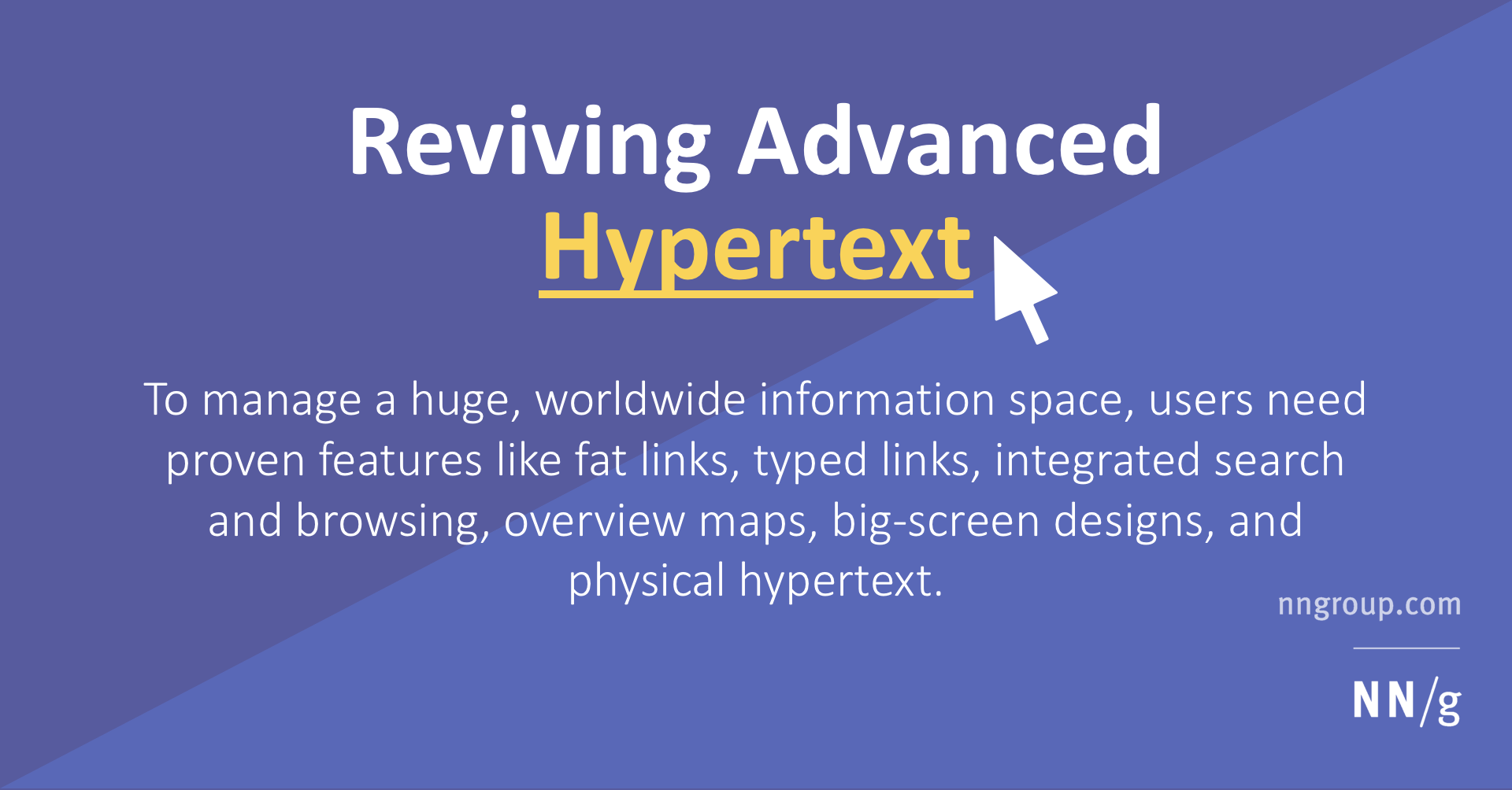 Reviving Advanced Hypertext