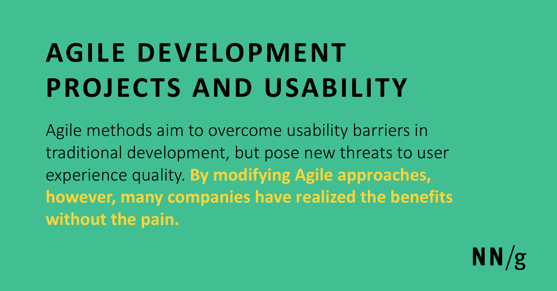 Agile Development Projects And Usability Nn G