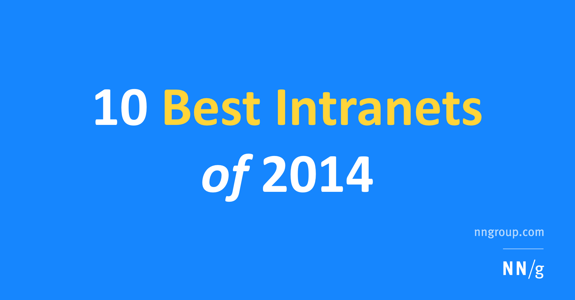 10 Best Intranets of 2014
