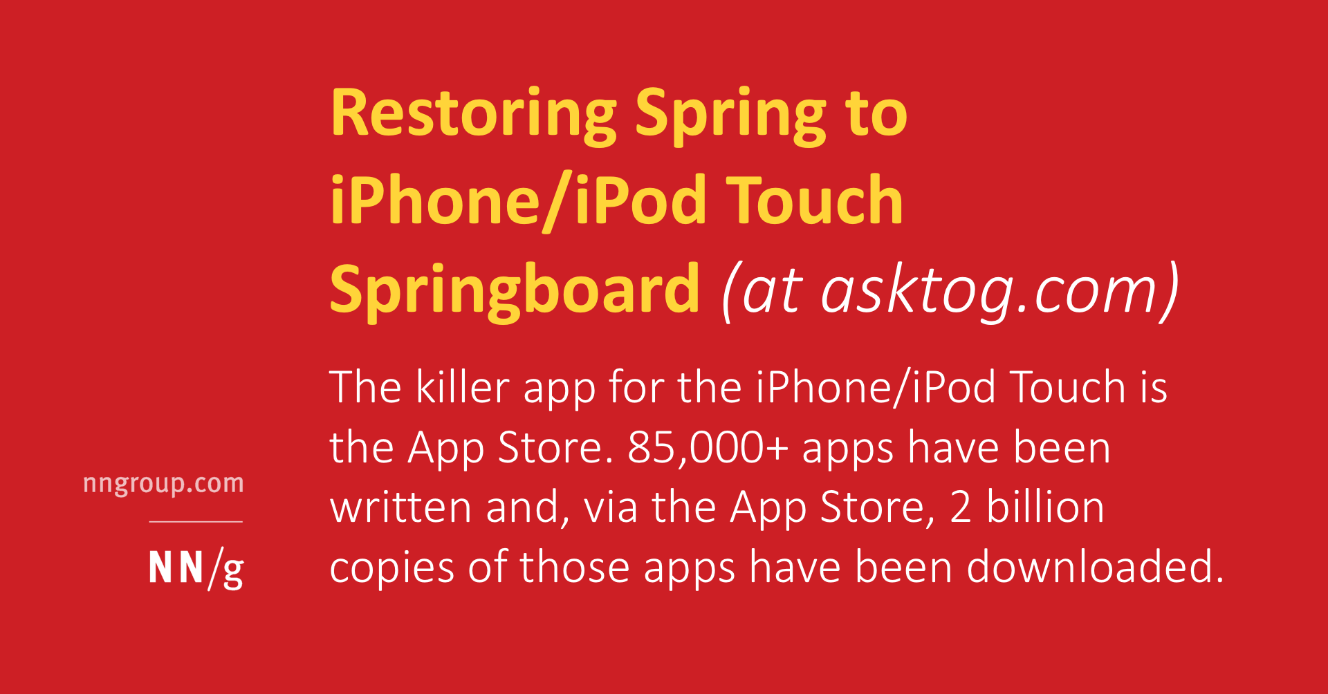 Restoring Spring to iPhone/iPod Touch Springboard