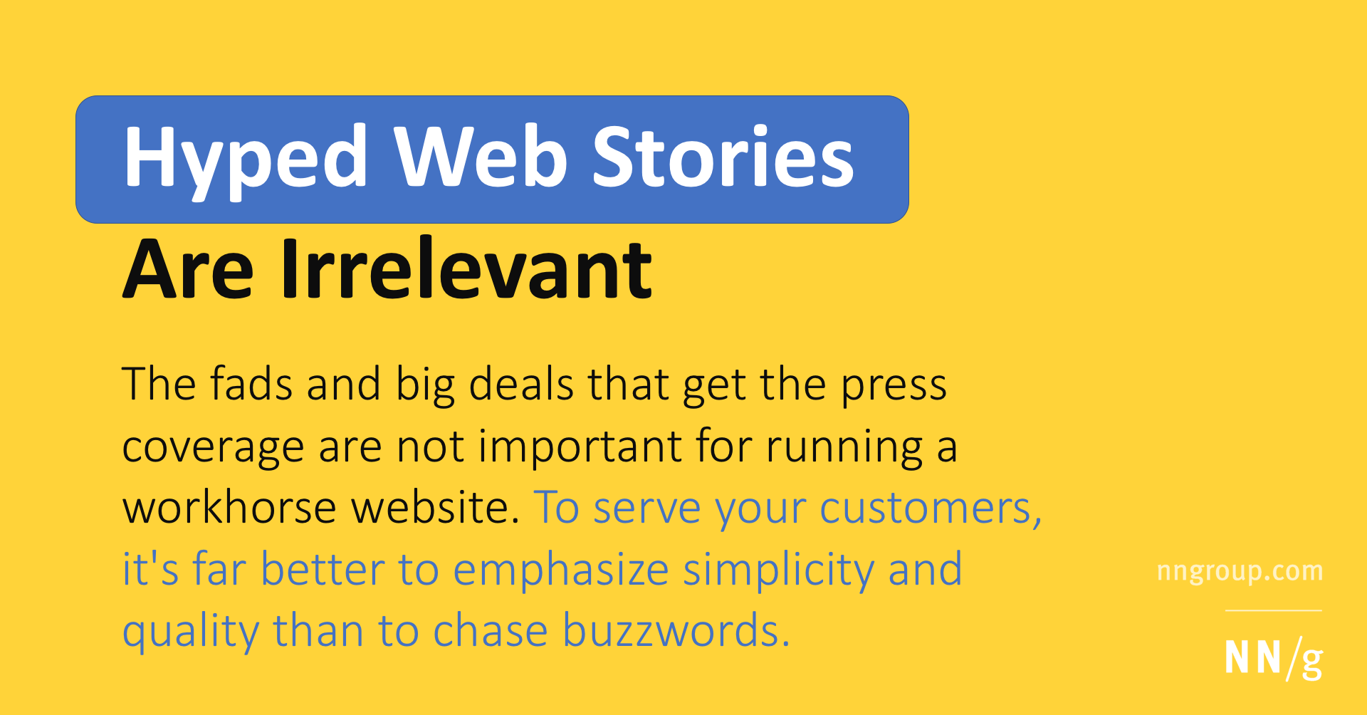 Hyped Web Stories Are Irrelevant