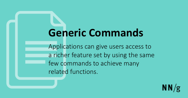 Generic Commands - NN/G