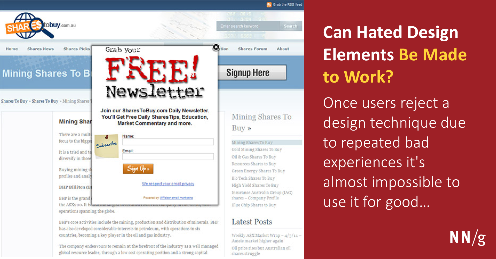Can Hated Design Elements Be Made to Work? - NN/G