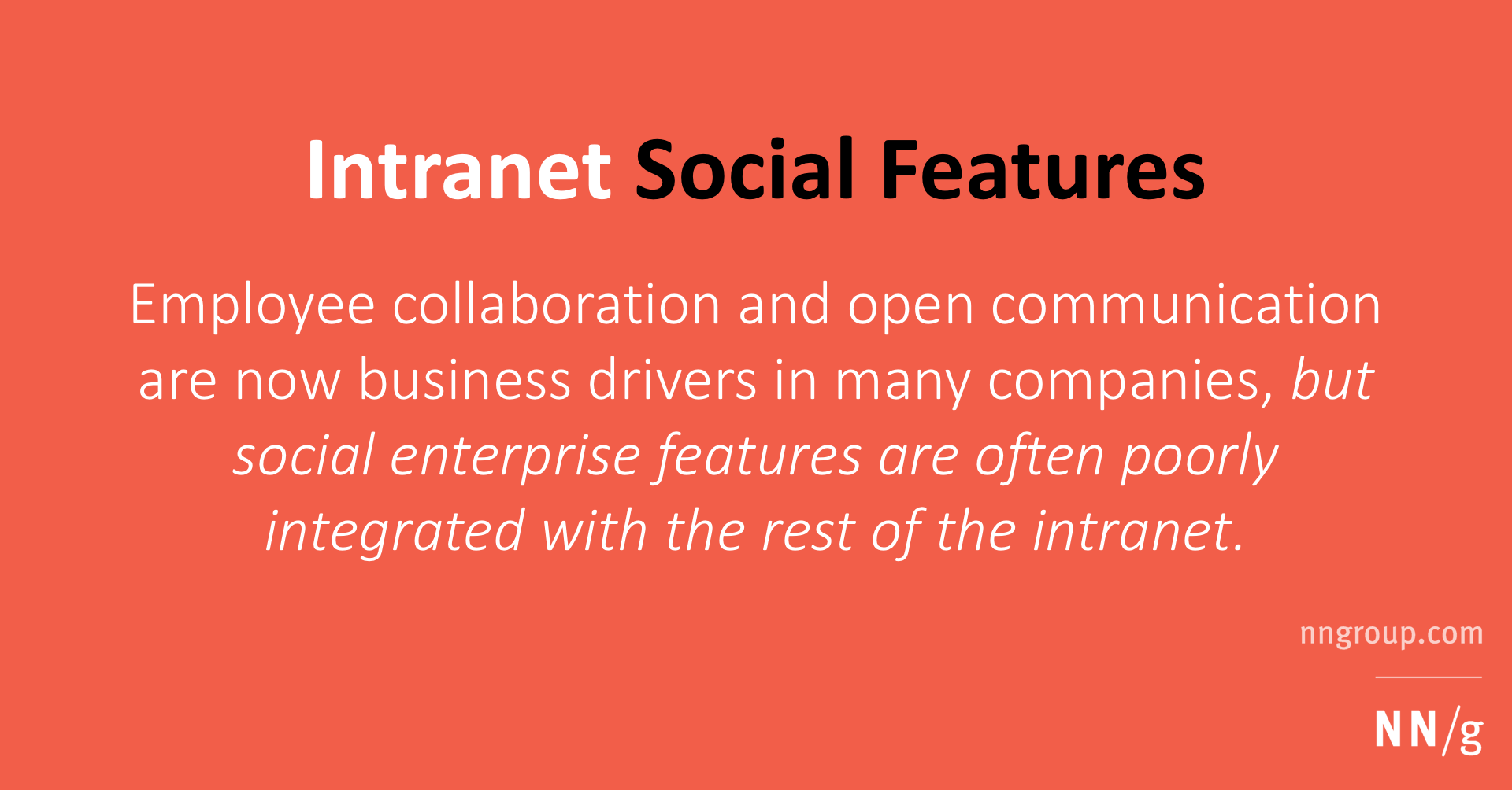 Intranet Social Features - NN/g