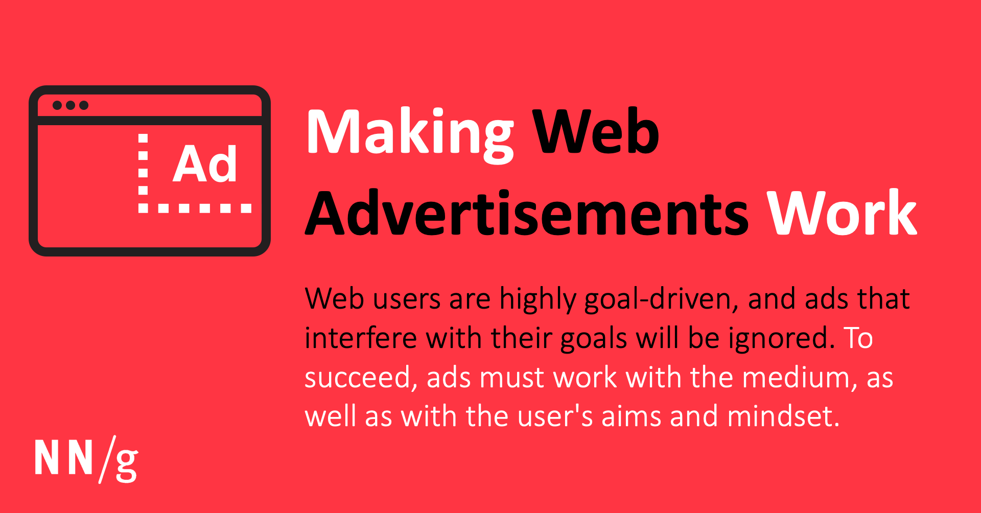 Making Web Advertisements Work - NN/G
