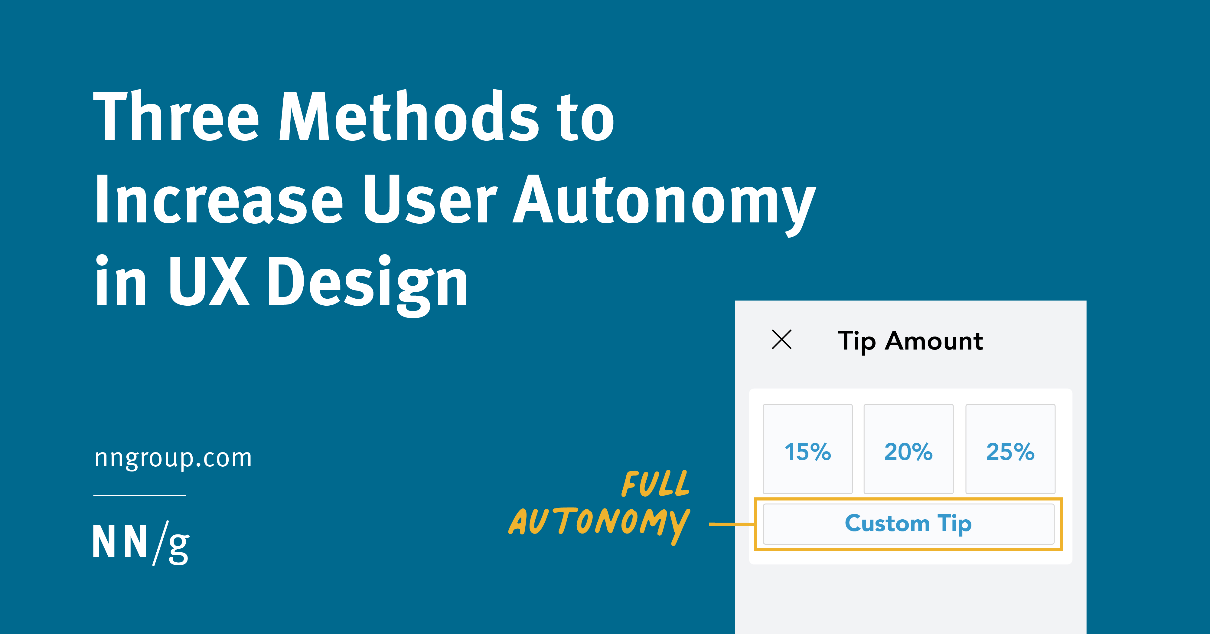 Three Methods To Increase User Autonomy In UX Design Designer Feed