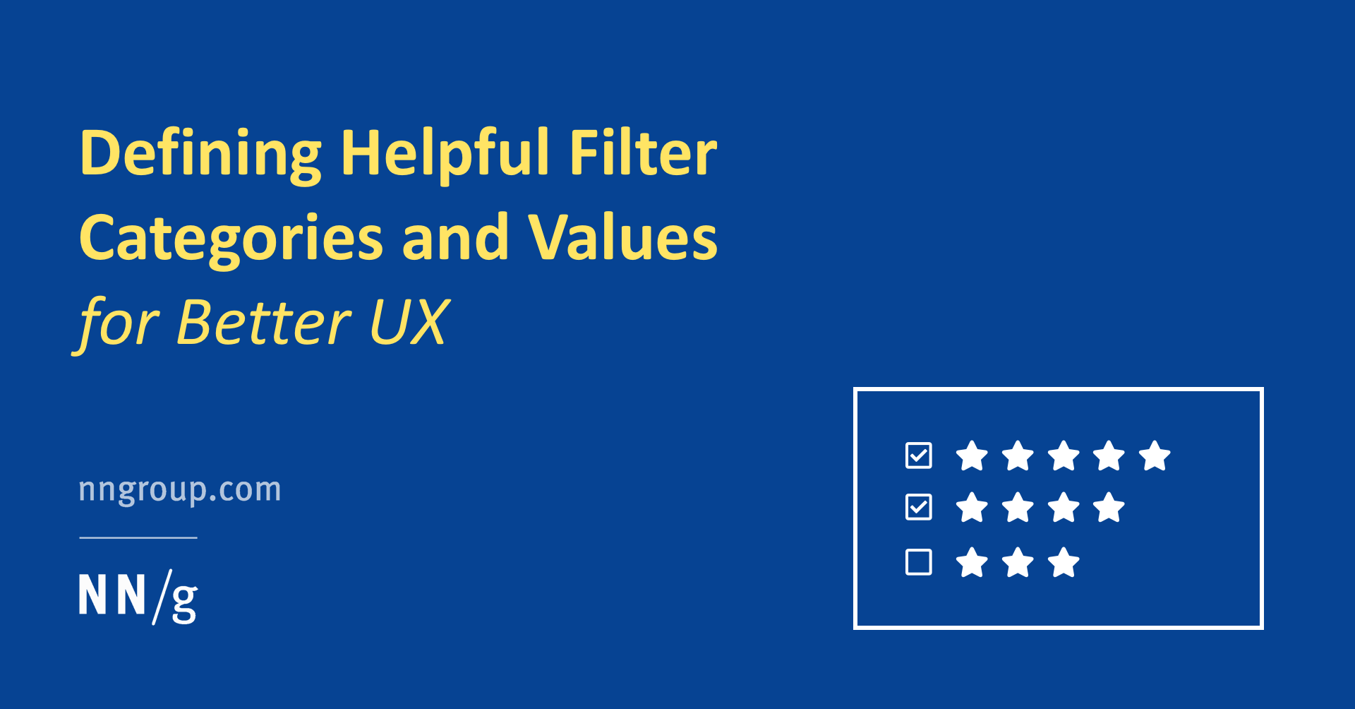 Helpful Filter Categories And Values For Better UX
