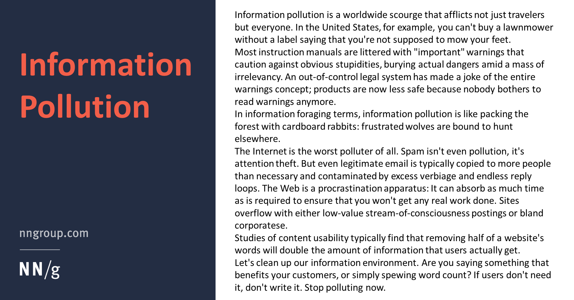 Information Pollution - NN/G