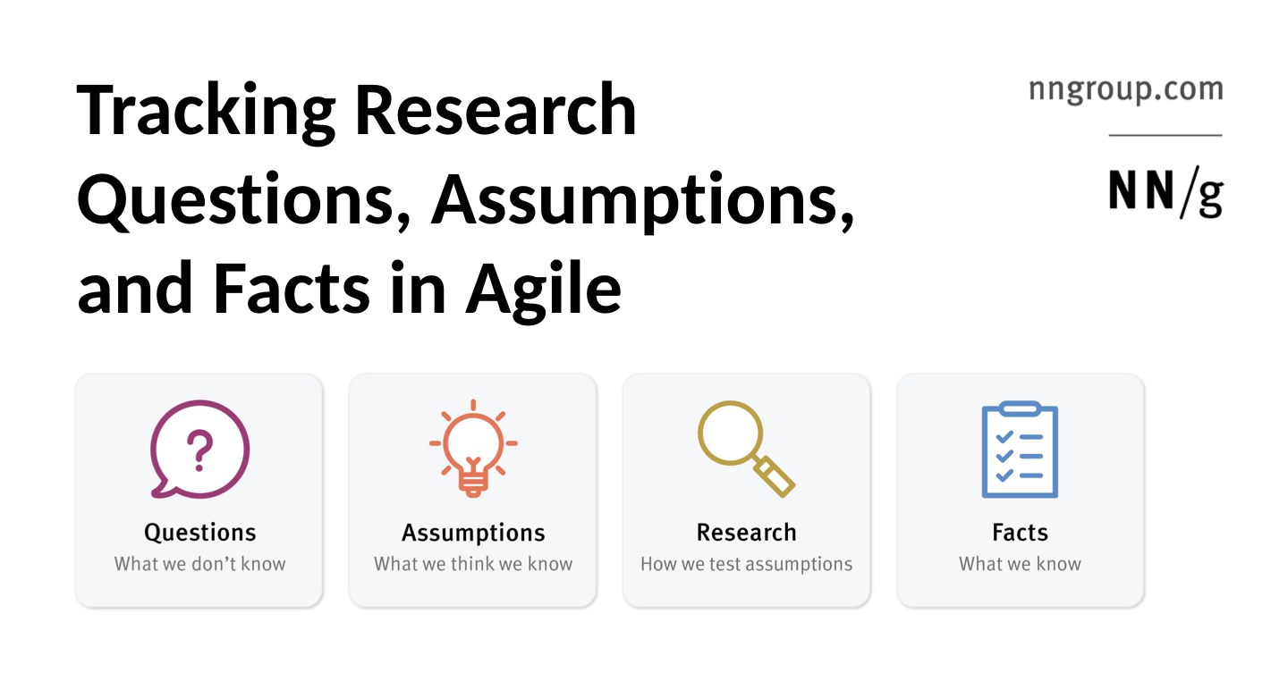 Tracking Research Questions, Assumptions, and Facts in Agile - NN/g