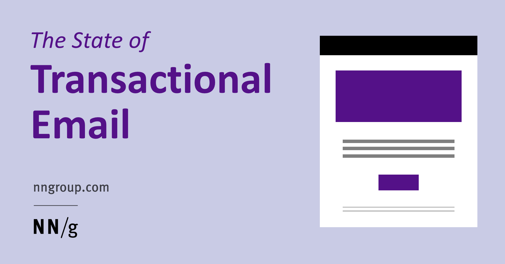 The State of Transactional Email - NN/G