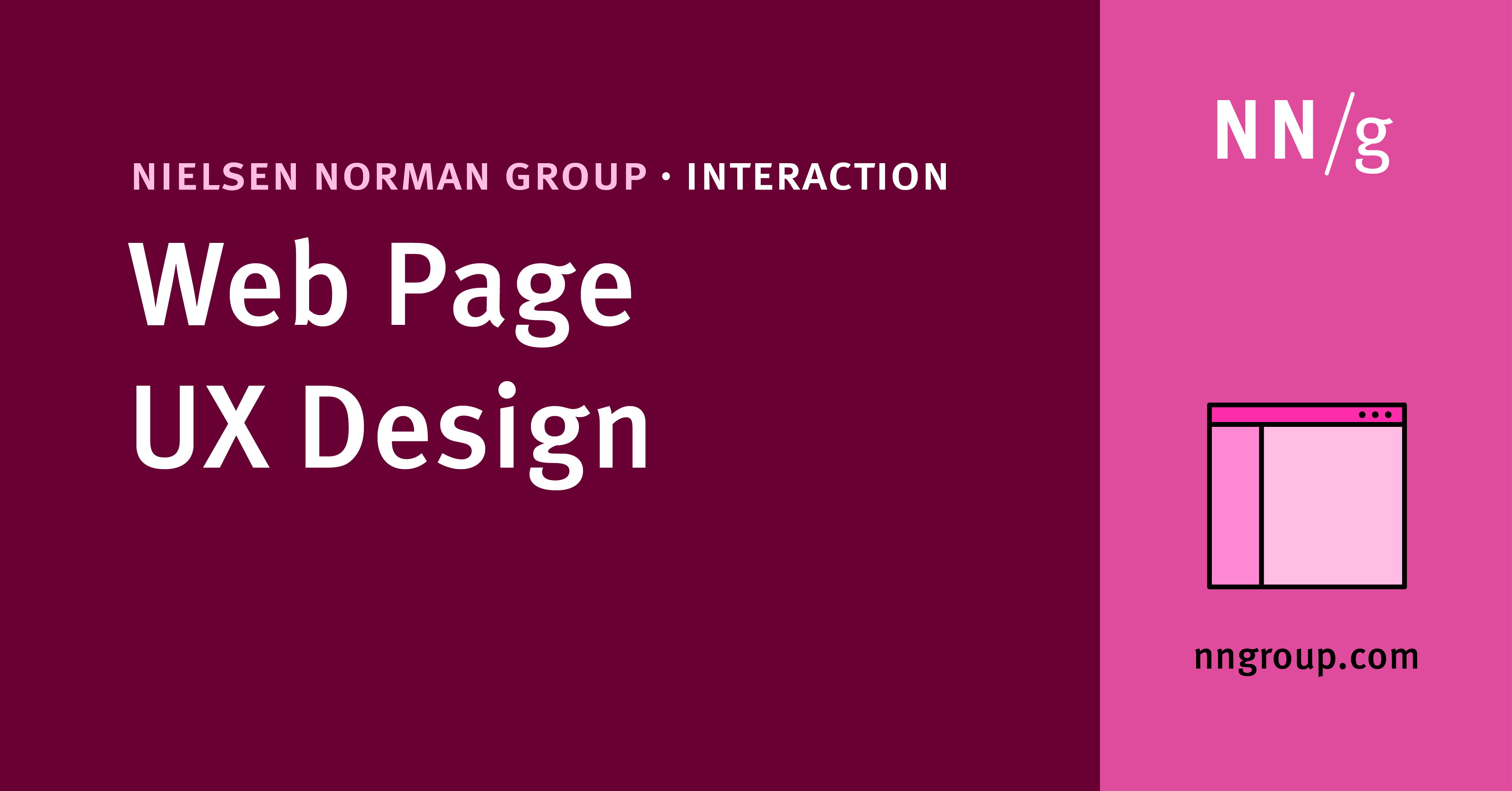 Web Page UX Design | Nielsen Norman Group UX Training Course