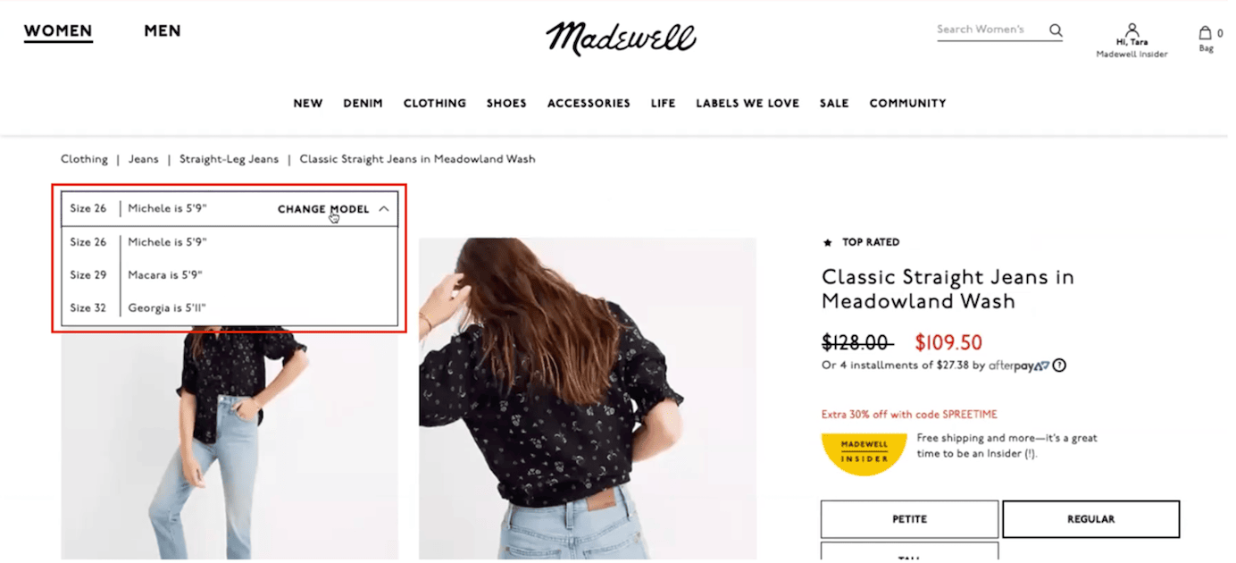 Models Matter: A Case for Using Diverse Models on Ecommerce Websites - NN/G
