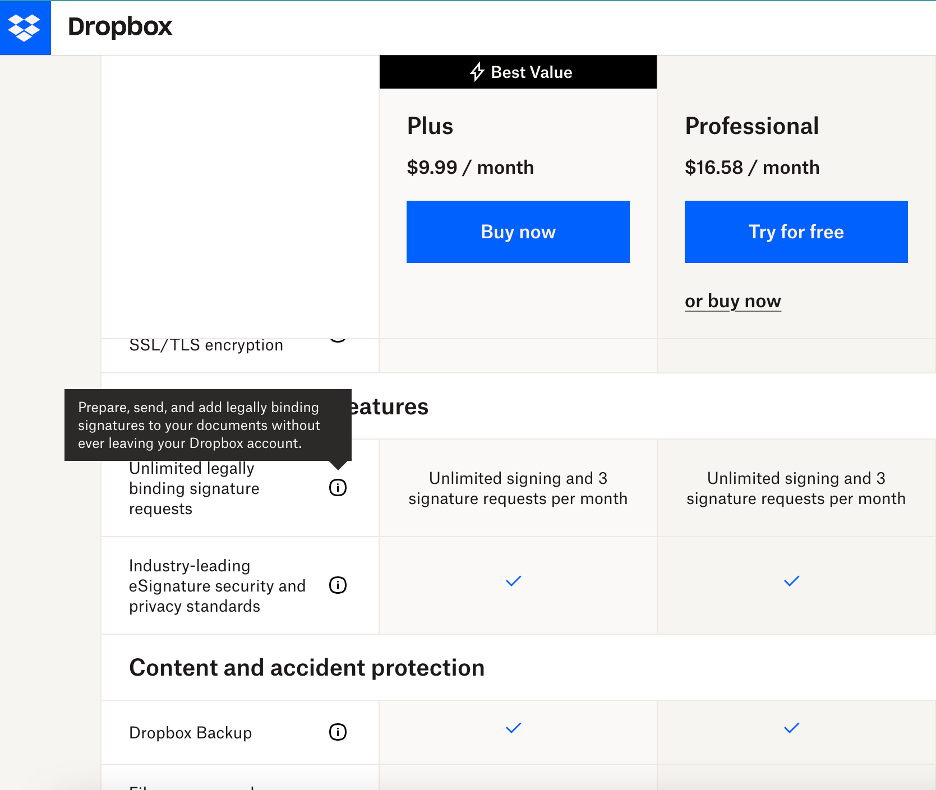 Comparison Tables for Products, Services, and Features - NN/g