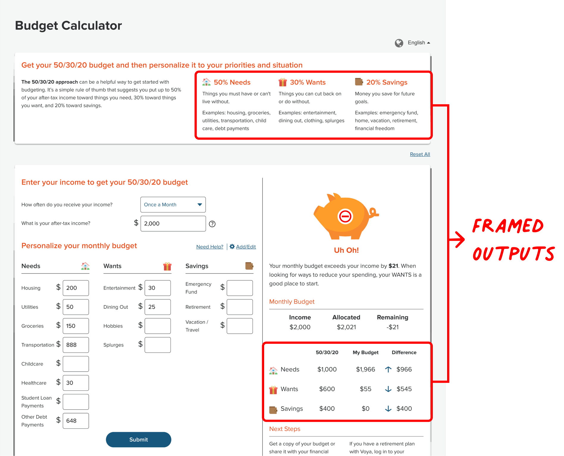 12 Design Recommendations for Calculator and Quiz Tools - NN/G
