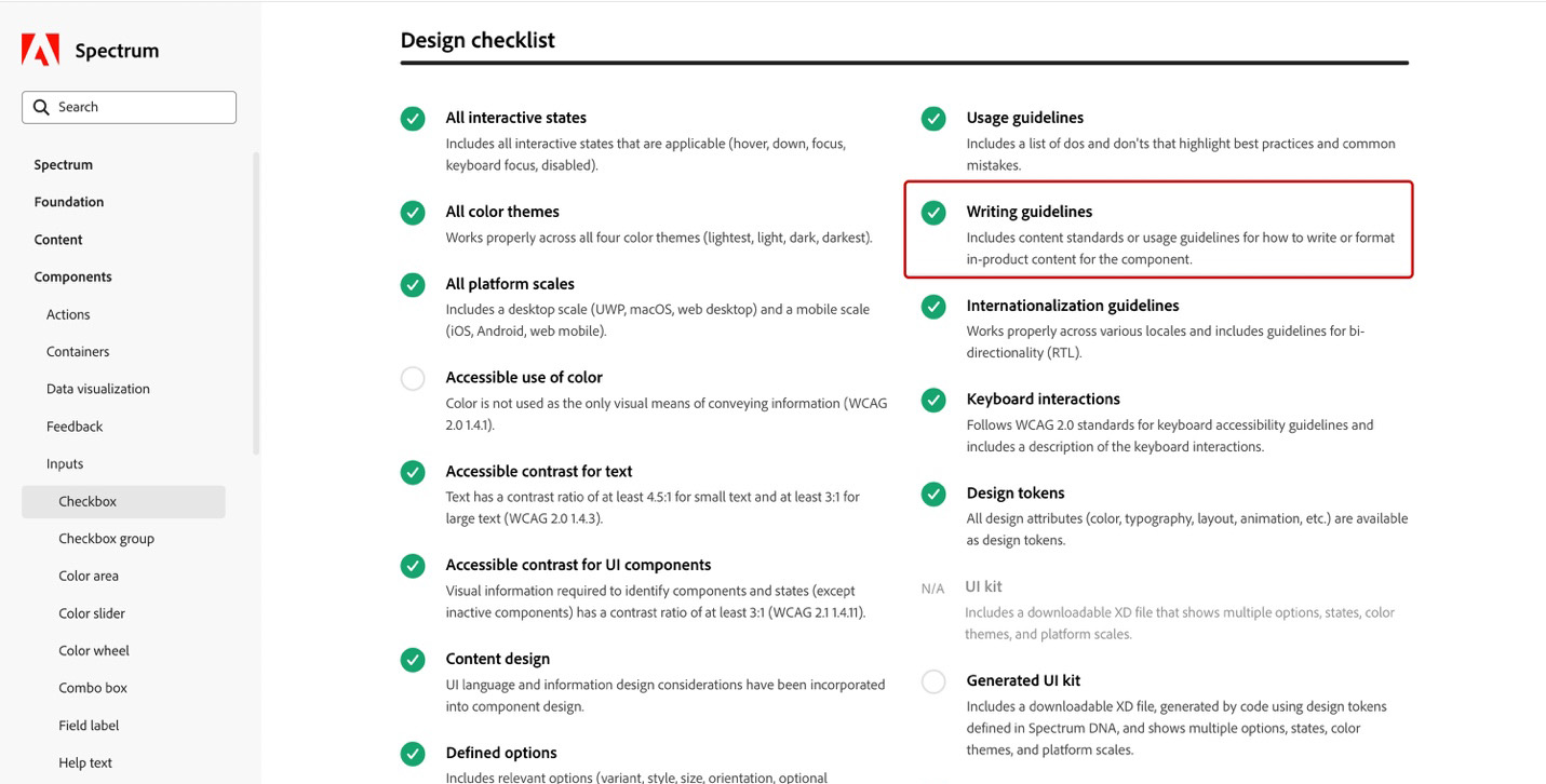 Content Standards in Design Systems