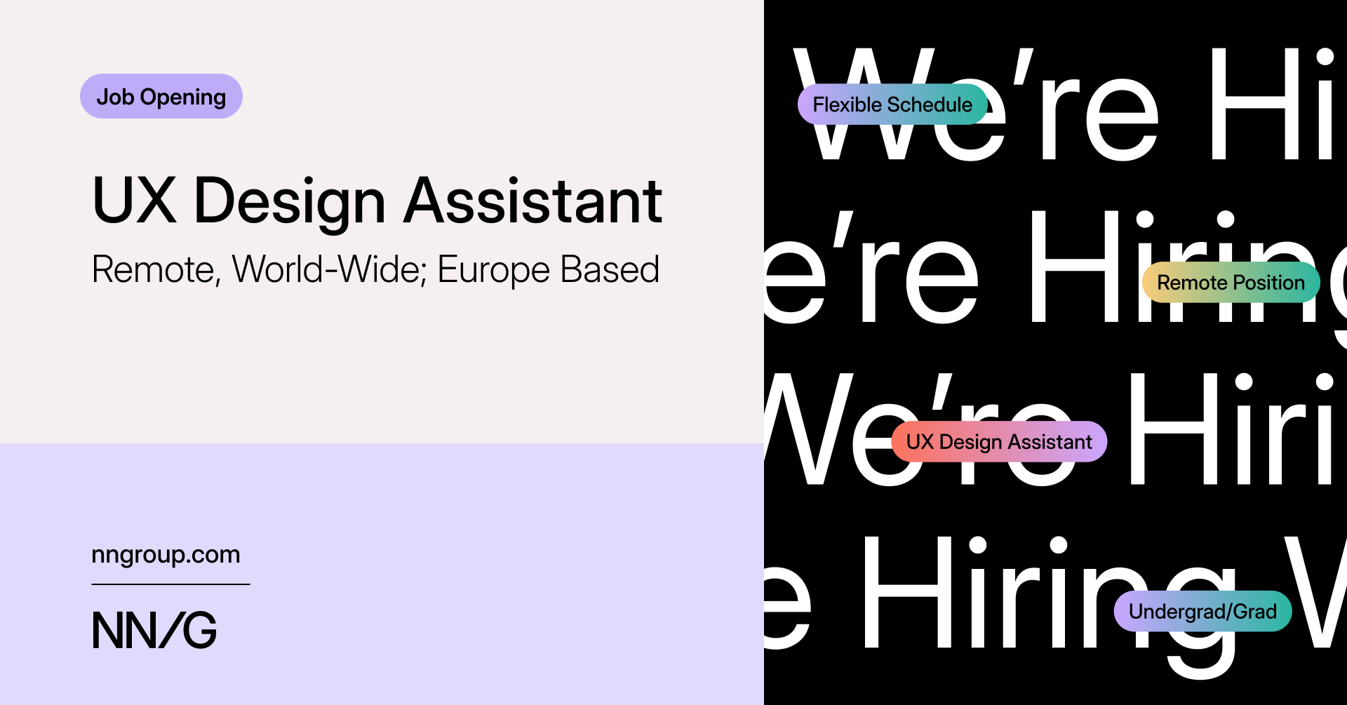 Job Opening: UX Design Assistant (Remote, World-Wide; Europe Based) - NN/G