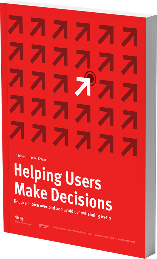 Helping Users Make Decisions | NN/g Research - NN/G