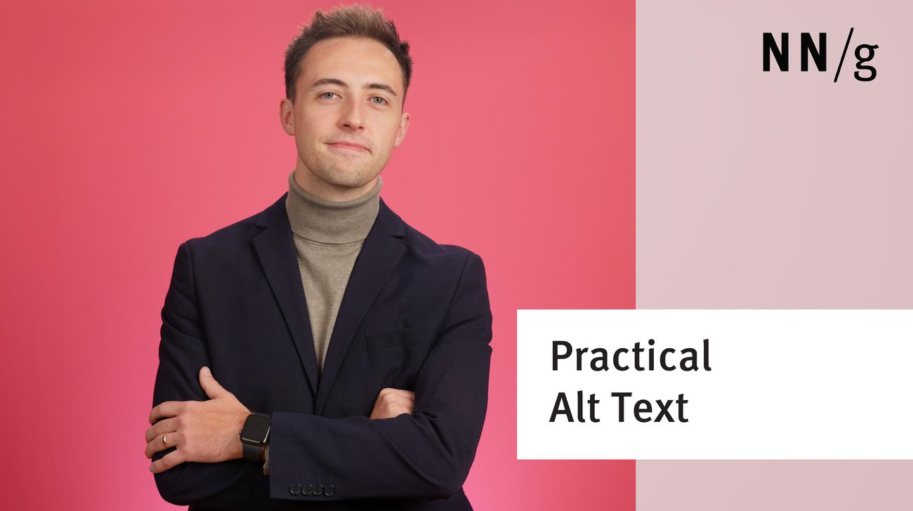 Alt Text: Avoid Redundancy to Improve Usability (Video) - NN/G
