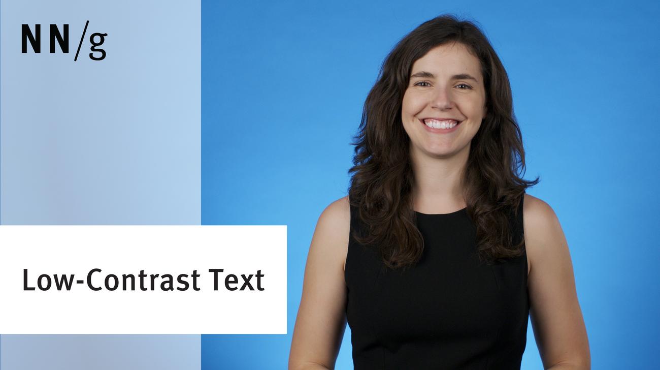 The Visual Principle of Contrast in UI Design (Video) - NN/G