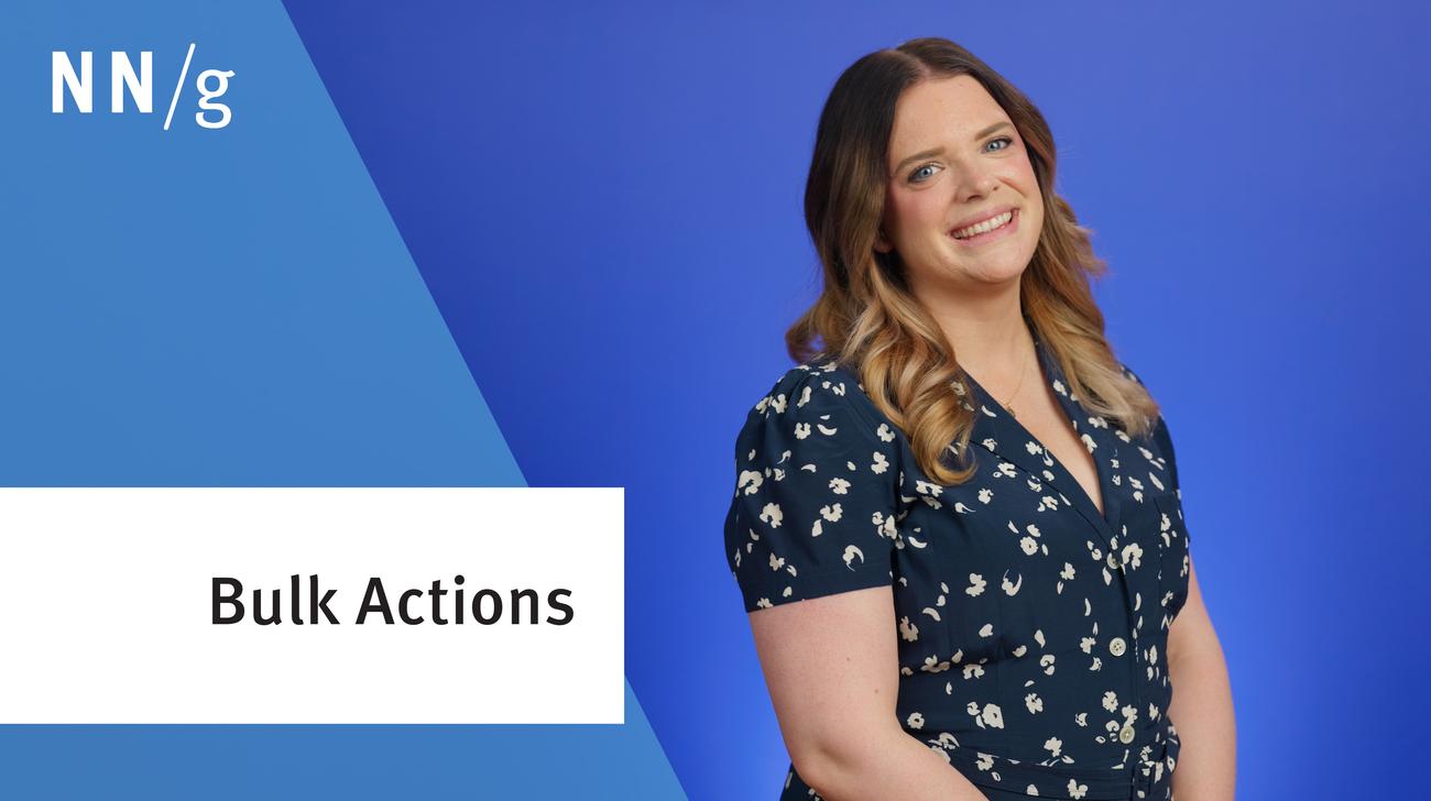 Bulk Actions: 3 Design Guidelines (Video) - NN/G