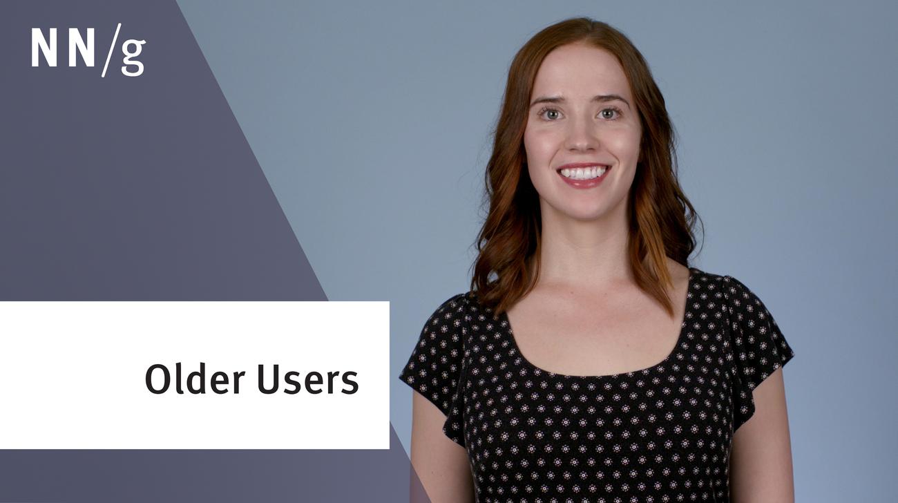 Usability for Older Adults: Challenges and Changes - NN/g