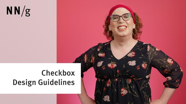 Checkboxes: Design Guidelines - NN/G