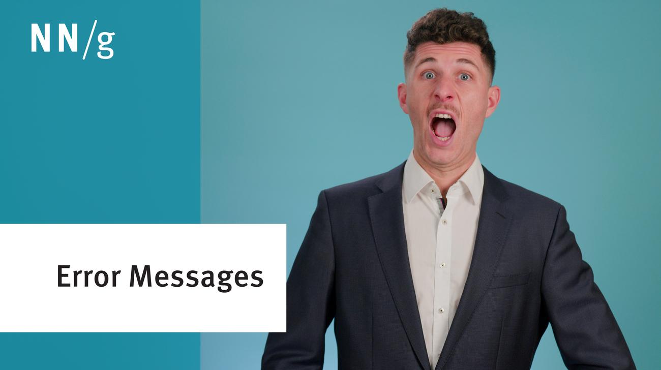 Error-Message Guidelines - NN/G