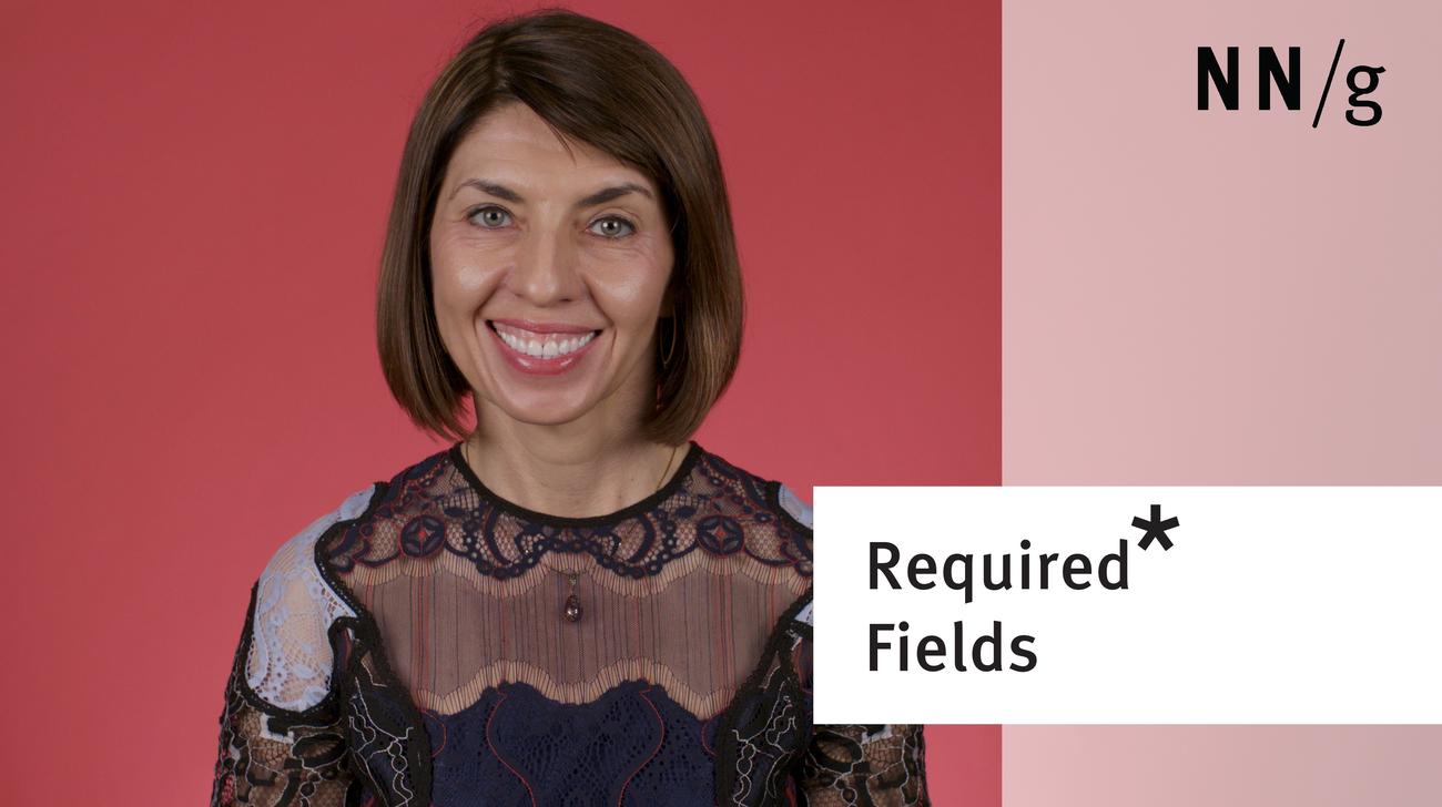 Marking Required Fields in Online Forms (Video) - NN/G