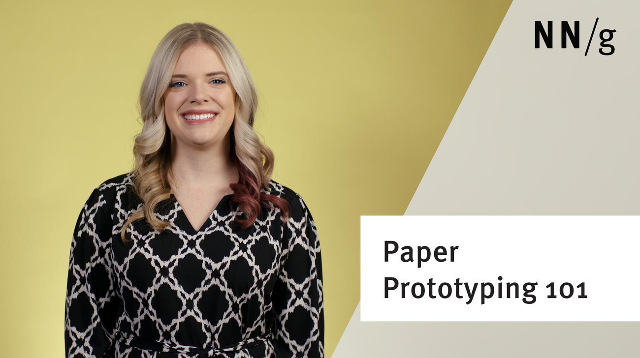 Paper Prototyping: Getting User Data Before You Code - NN/G