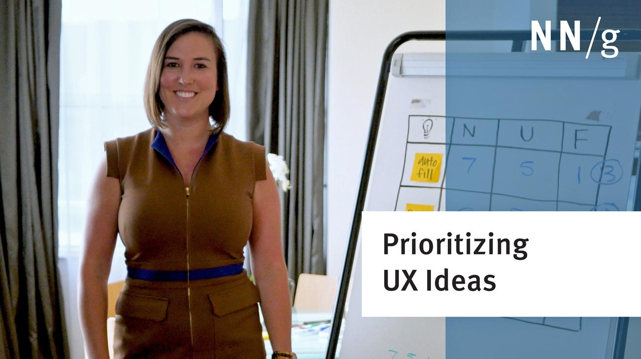 How to Prioritize Ideas from UX Brainstorming Sessions (Video) - NN/G