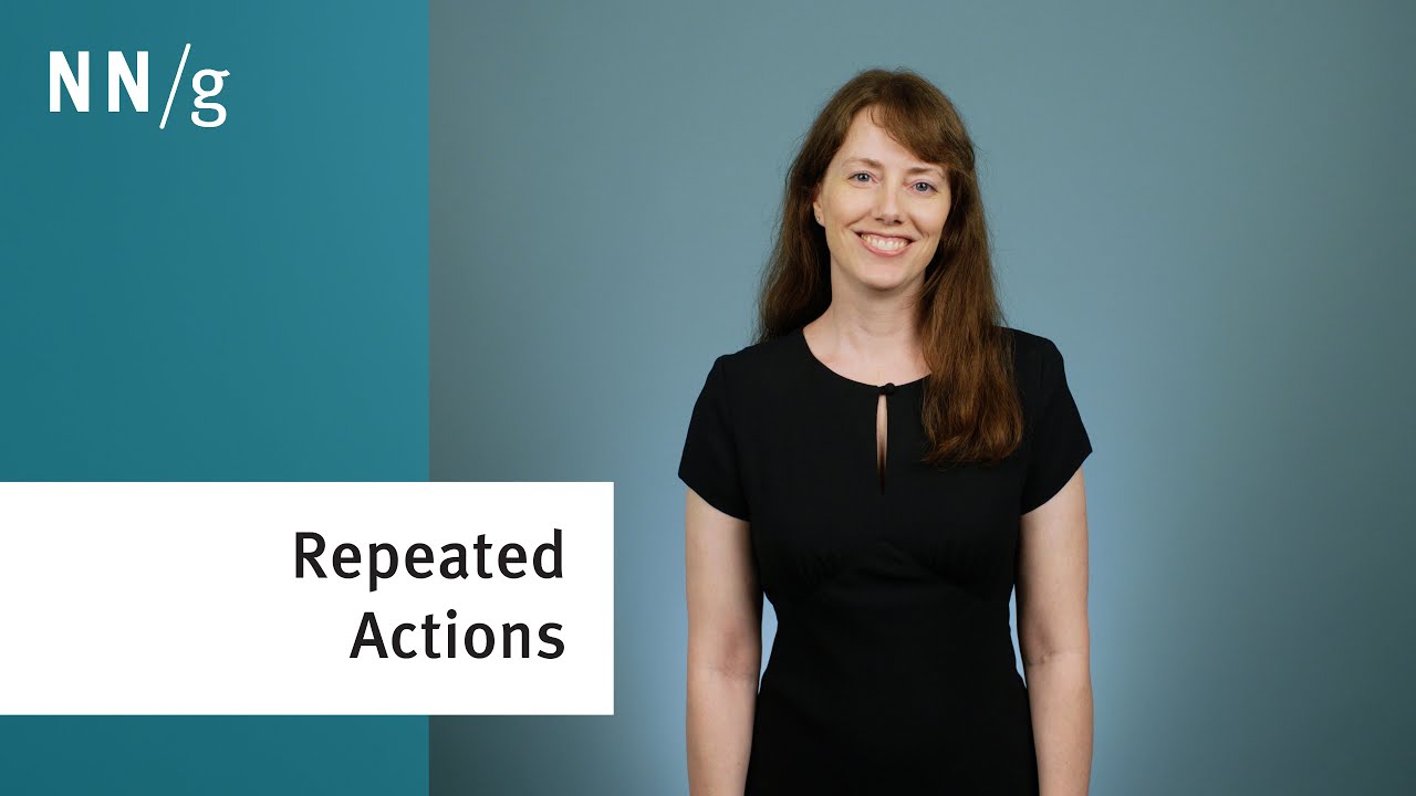 Repeated User Actions Are Frustrating (Video) - NN/g