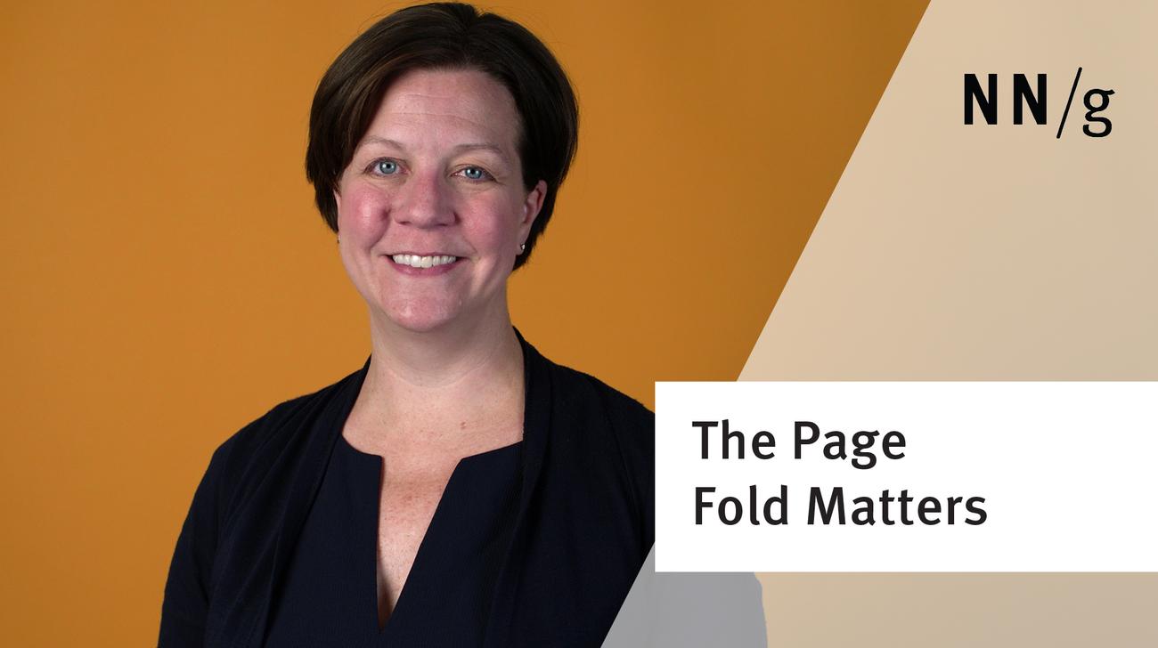 The Fold Manifesto: Why the Page Fold Still Matters - NN/G