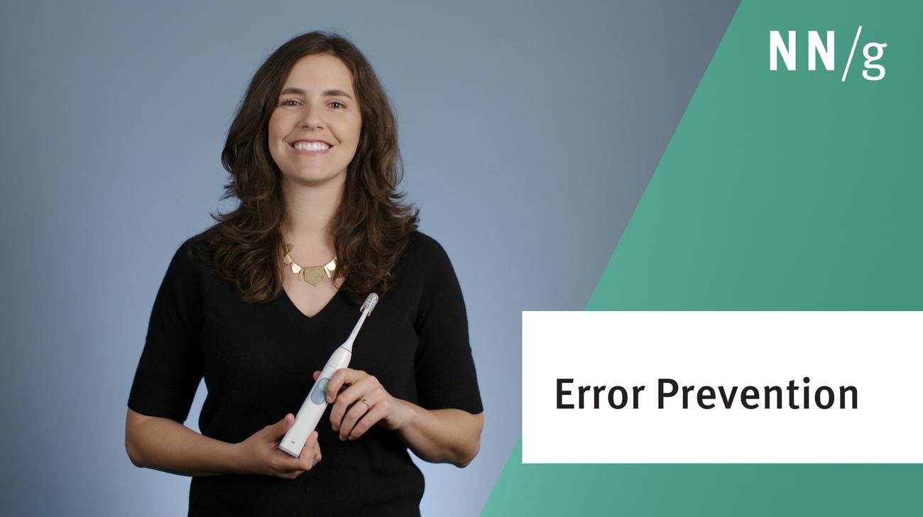 Usability Heuristic 5: Error Prevention (Video) - NN/G