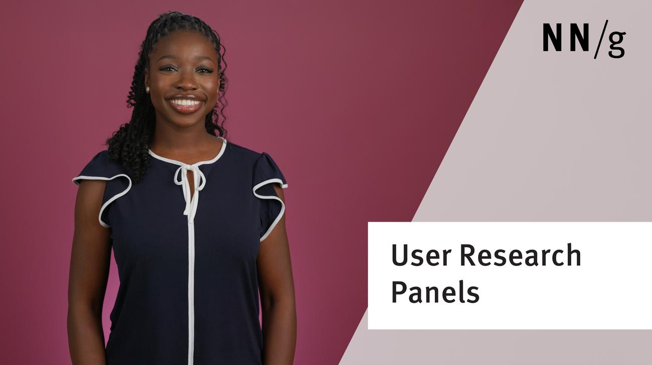 User Panels: Recruit Faster, Research Smarter (Video) - NN/G