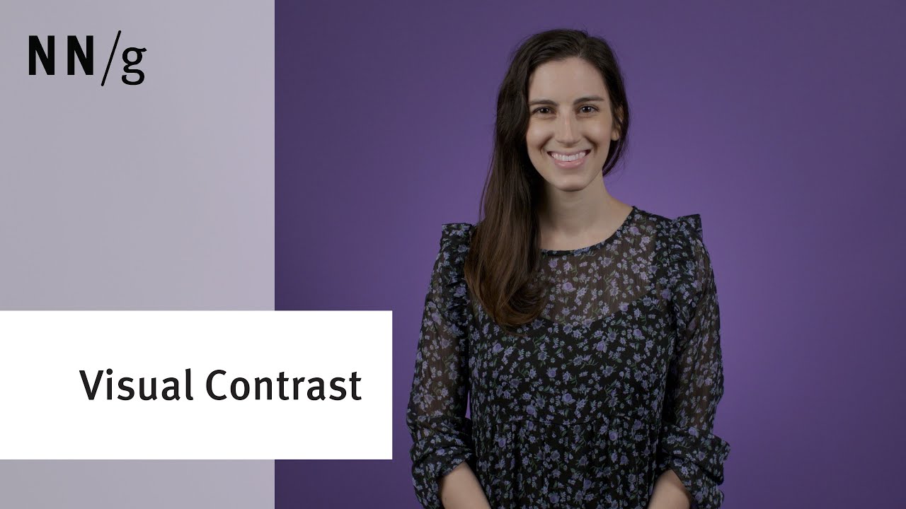 The Visual Principle of Contrast in UI Design (Video) - NN/G