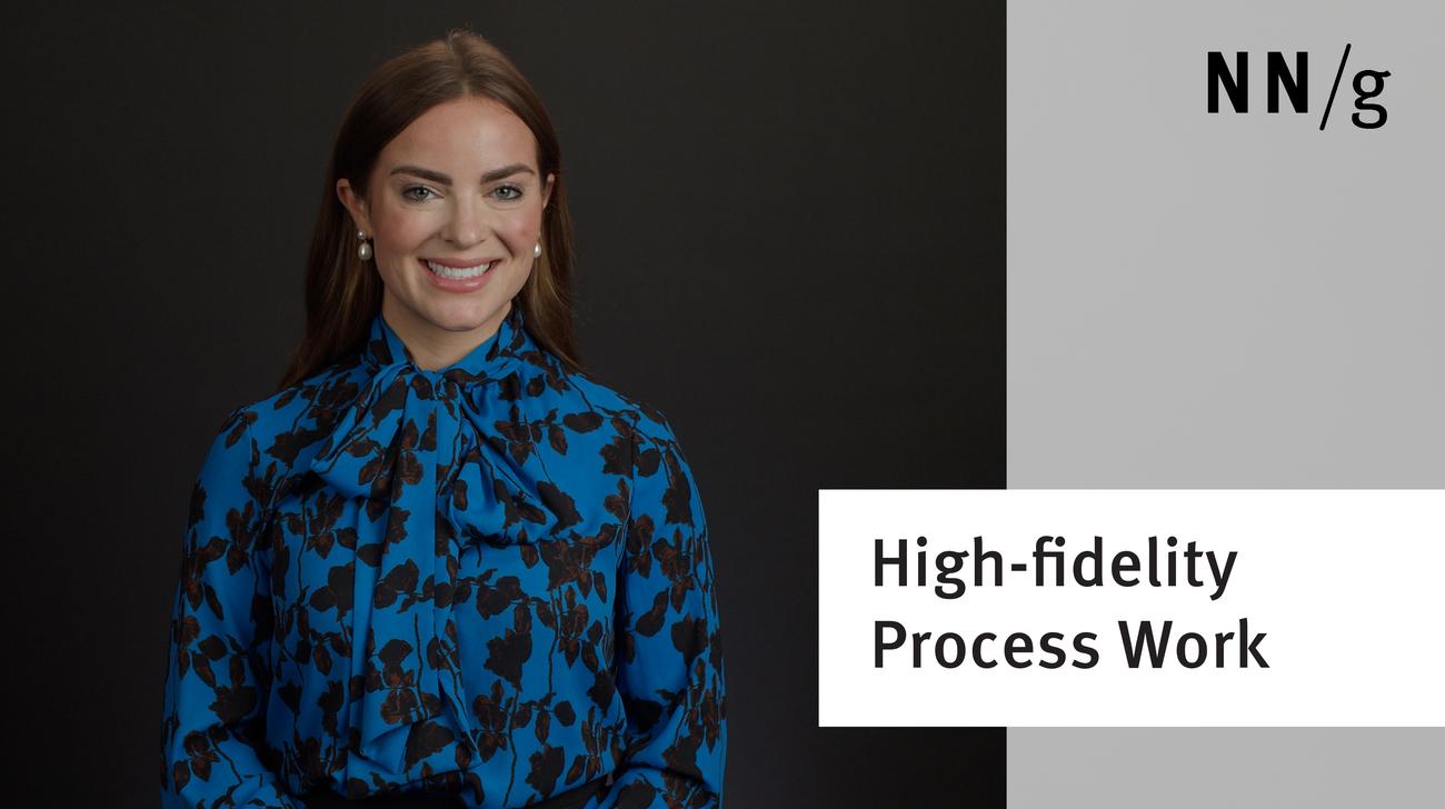 UX Prototypes: Low Fidelity vs. High Fidelity - NN/G